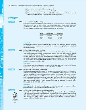 BACC675 Chapter 6 Exercises and Problems - 280 Chapter 6 Intercompany Inventory Transactions in ...