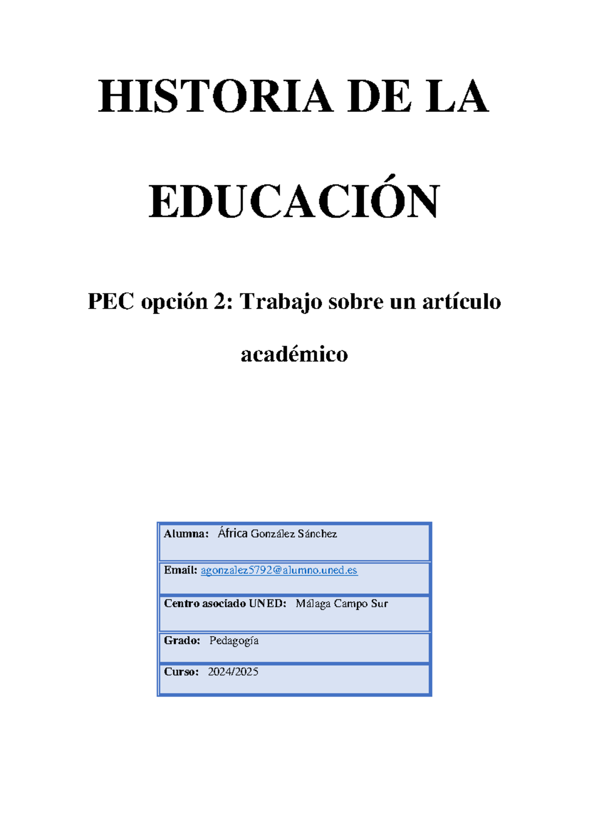 PEC Historia de la Educación: Análisis del Caso de Dhuoda - Studocu