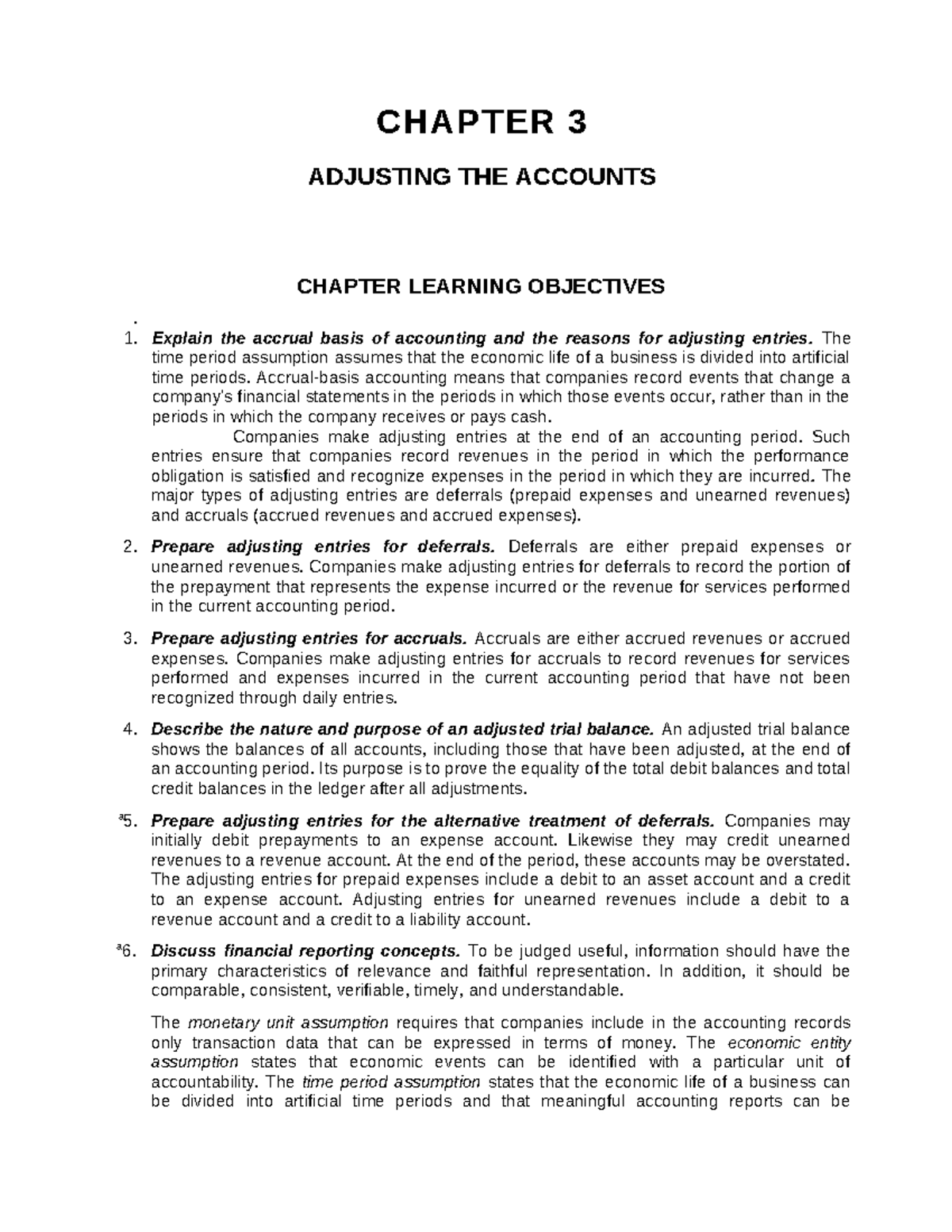 Chapter 3 - test bank - CHAPTER 3 ADJUSTING THE ACCOUNTS CHAPTER ...