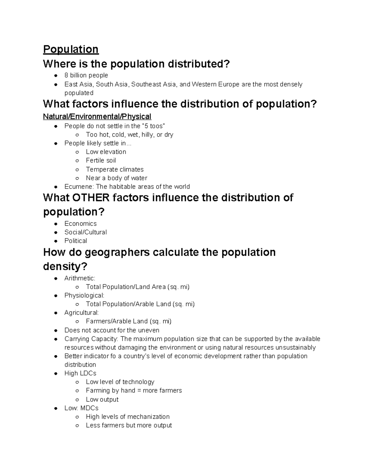 Demographic Transition Model (DTM) & Population Policies Analysis - Studocu