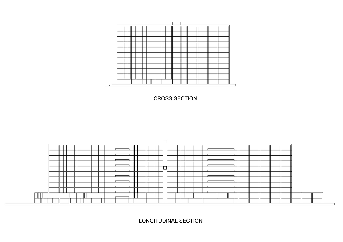 Sections - sec - Architecture - CROSS SECTION LONGITUDINAL SECTION ...