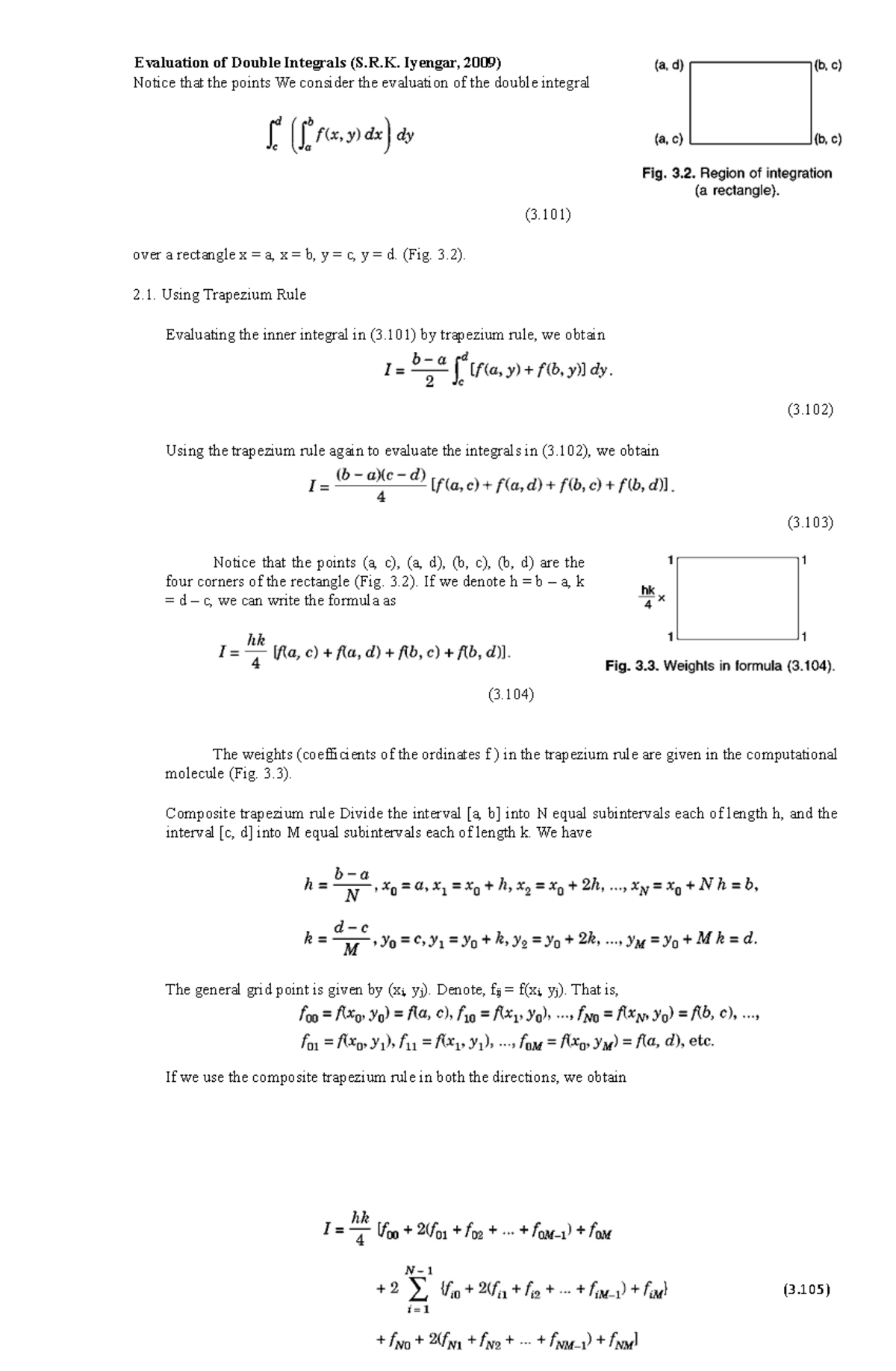 Evaluation of Double Integrals (S.R.K. Iyengar, 2009 ) - Evaluation of Double Integrals (S.R ...