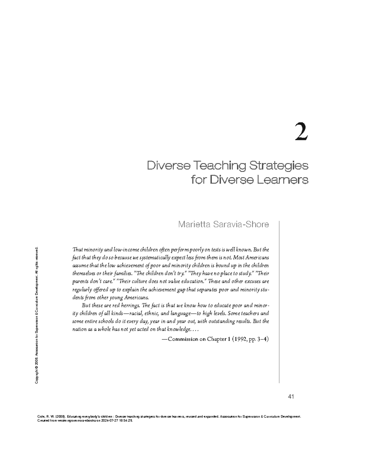 Diverse Teaching Strategies for Diverse Learners - Educating Inequities ...
