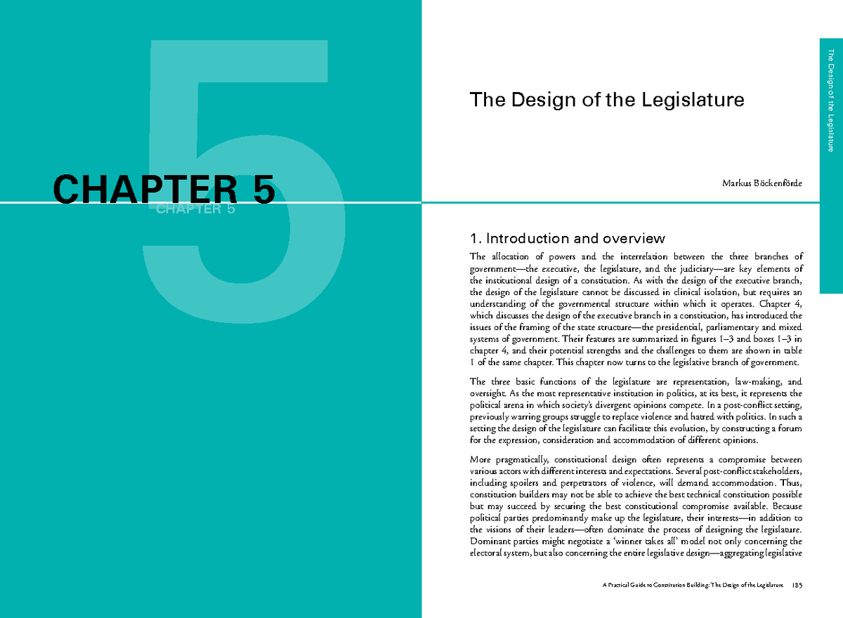 A Practical Guide to Constitution Building: The Legislative Branch ...