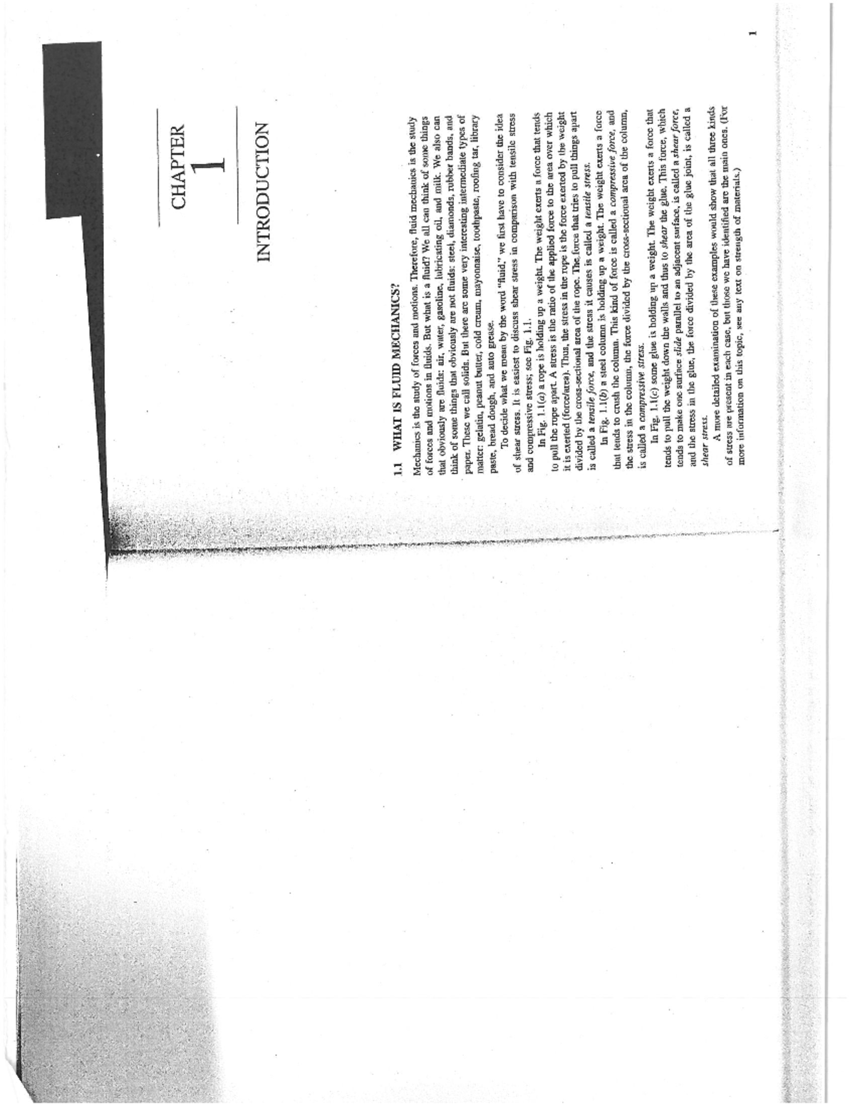 Fluid Mechanics: Chapter 1 Introduction to Fluid Behavior and ...