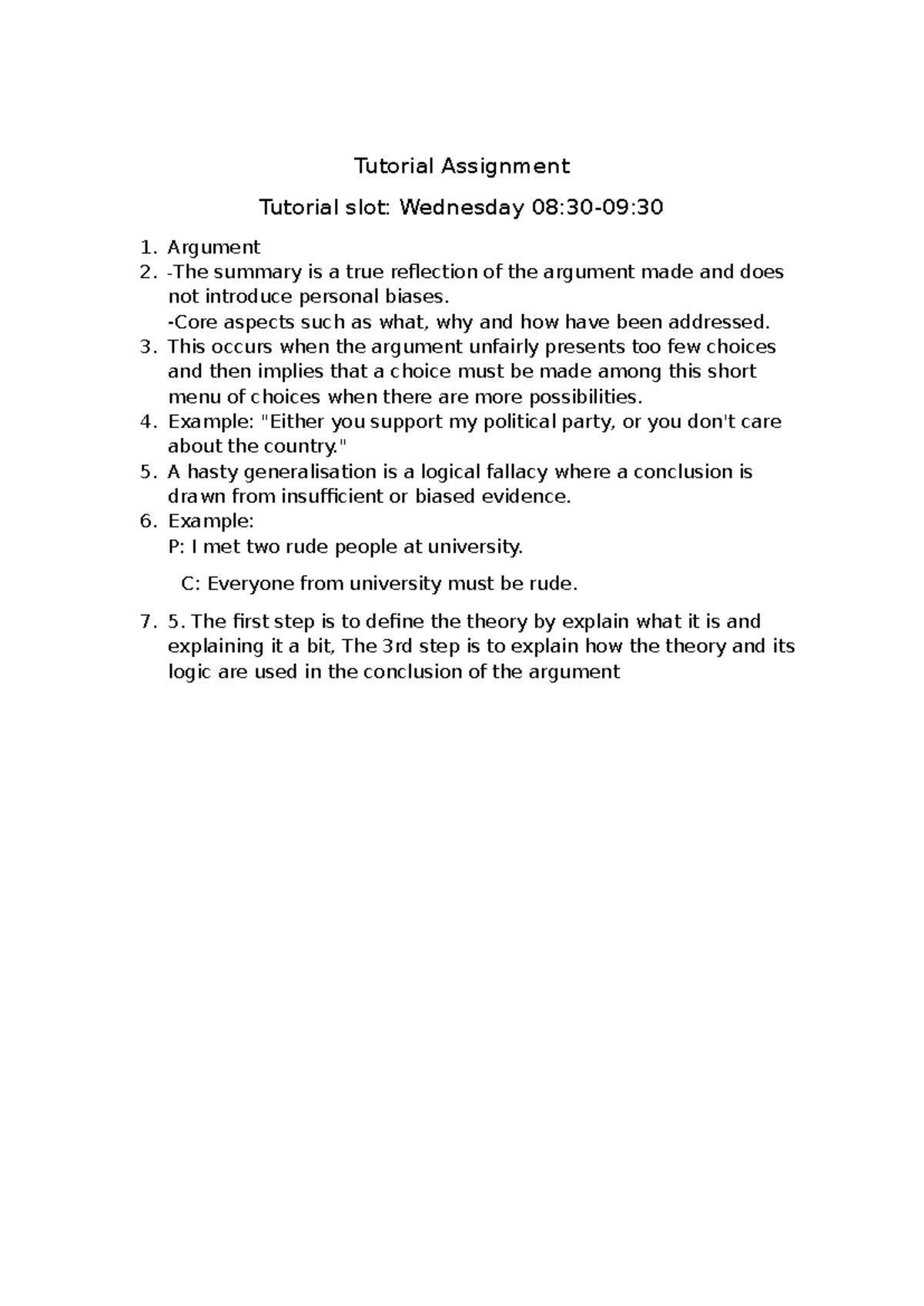 FIL Tutorial Assesment 3 - Tutorial Assignment Tutorial slot: Wednesday ...