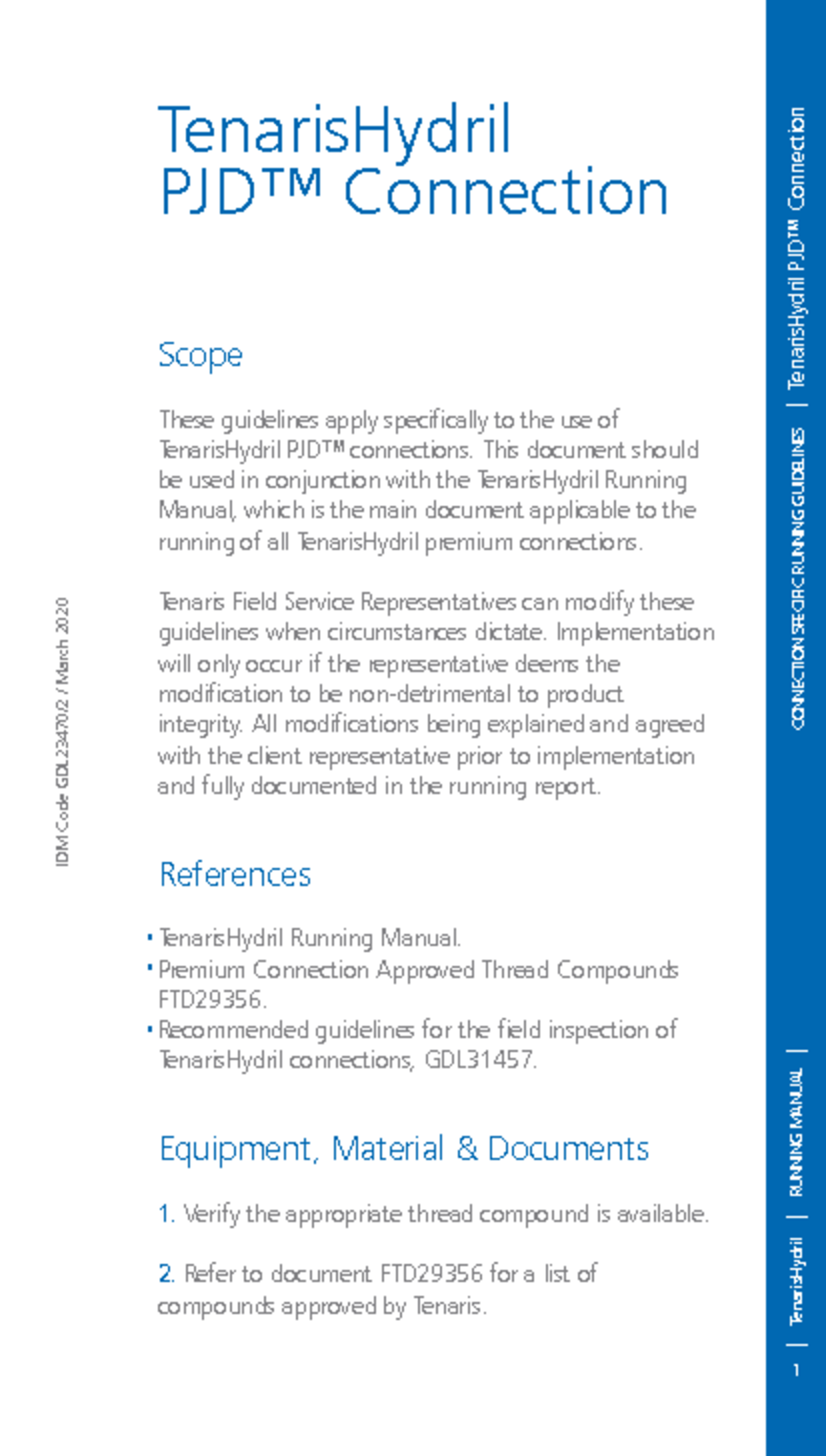 TenarisHydril Connection Running Guidelines (GDL31457) - Studocu