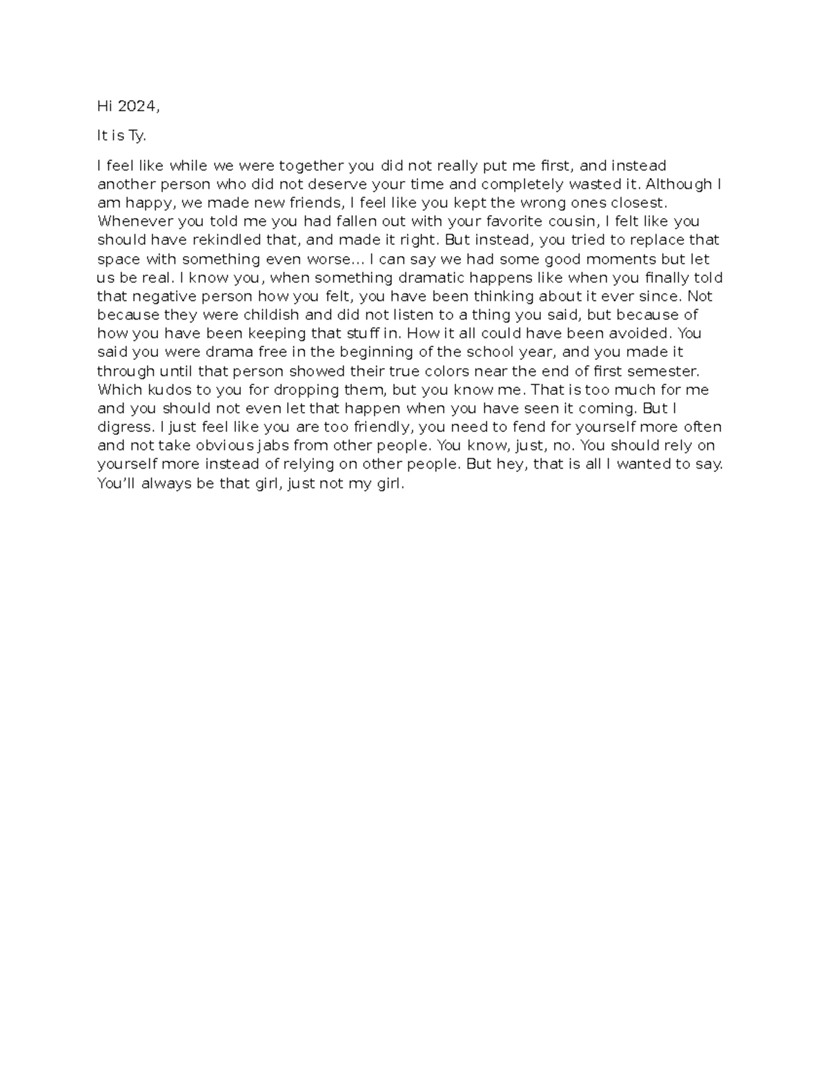 Breakup Letter Essay - Insights on Relationships and Self-worth - Studocu