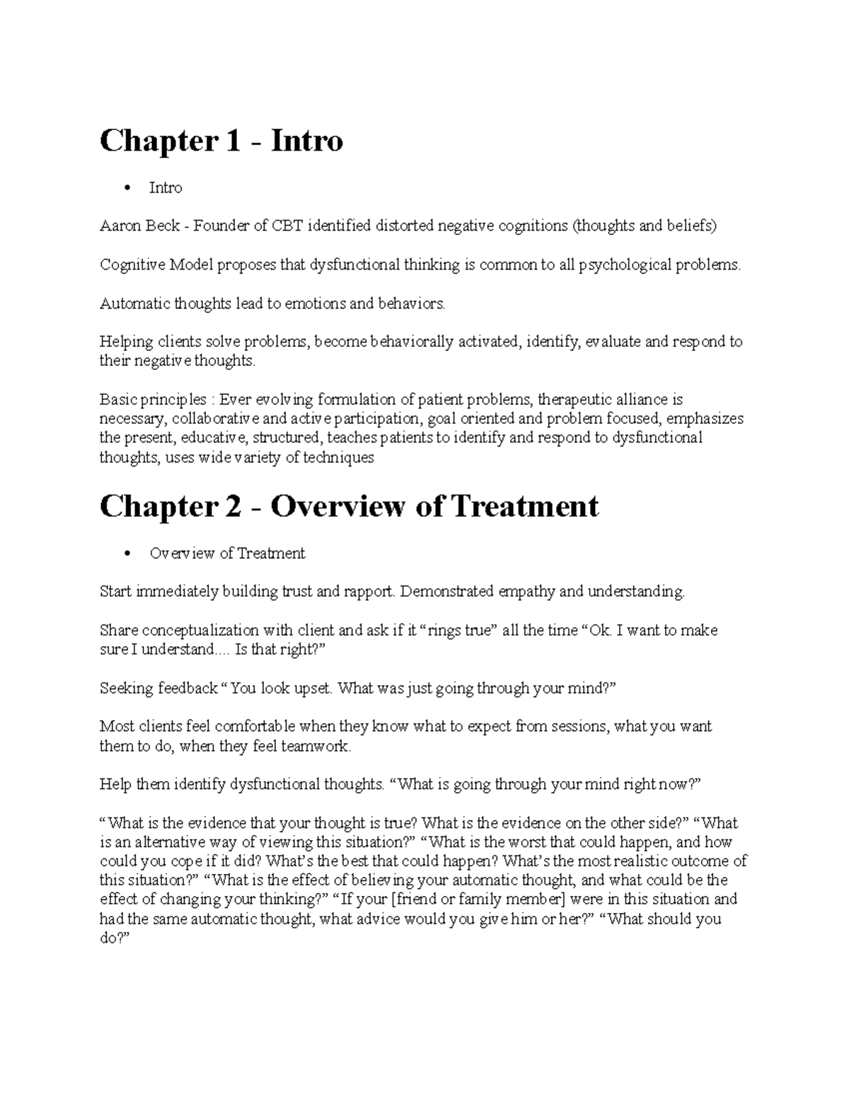 Beck Book Chapter 1-5 - These notes incorporate the text and important ...