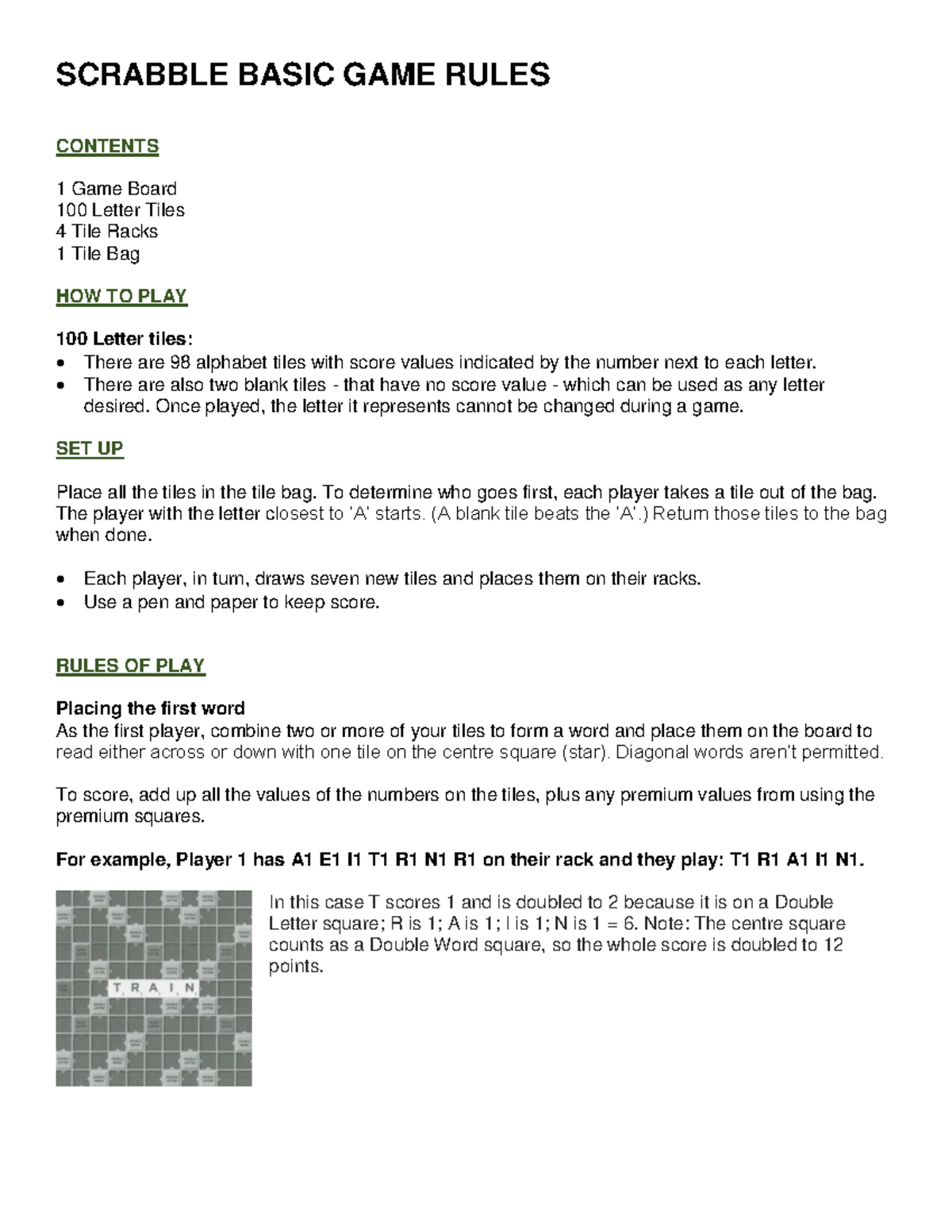 SCRABBLE ENG Basic Game Rules And How To Play Studocu