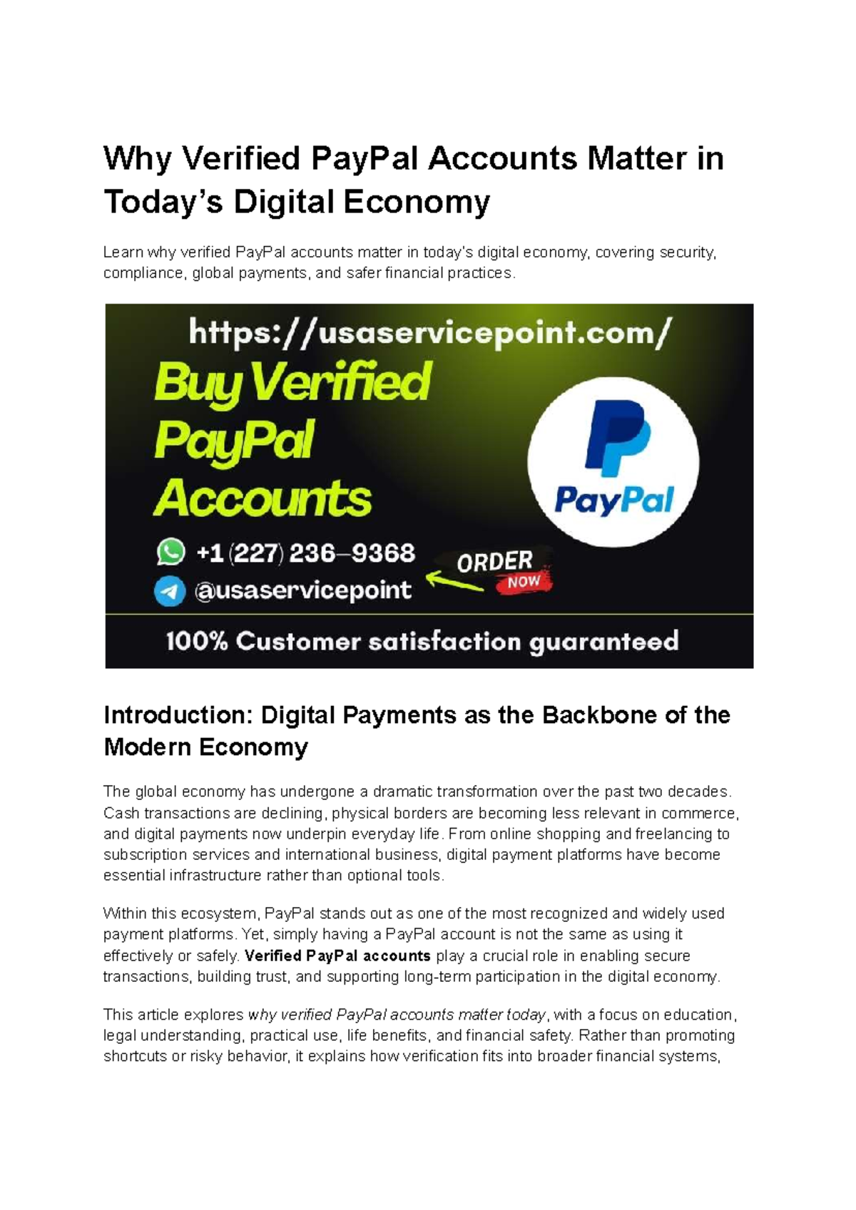 Why Verified PayPal Accounts Matter in the Digital Economy (2026) - Studocu
