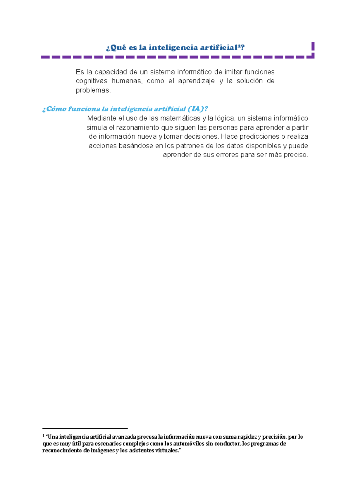 IA: Comprendiendo la Inteligencia Artificial y sus Aplicaciones - Studocu