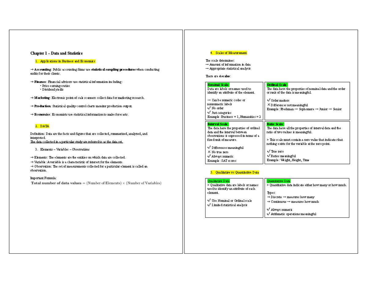 Chapter 1 - STAT: Data & Statistics Applications in Business ...