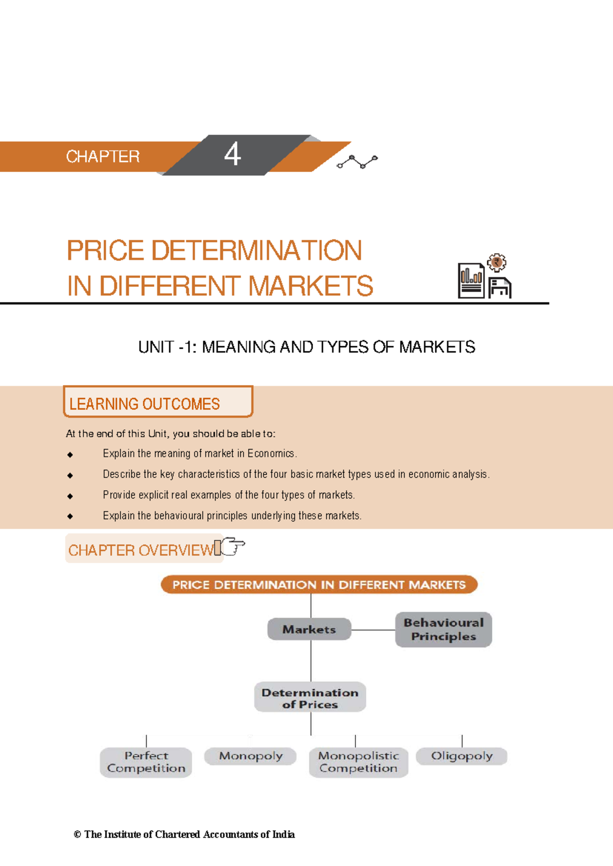 Market Unit 1 - CA Foundation: Understanding Price Determination in ...