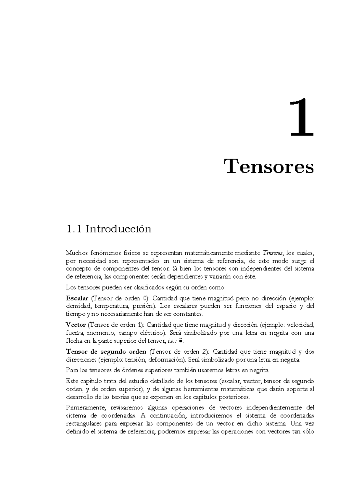 Notas sobre Cálculo Tensorial: Introducción y Conceptos Básicos - Studocu