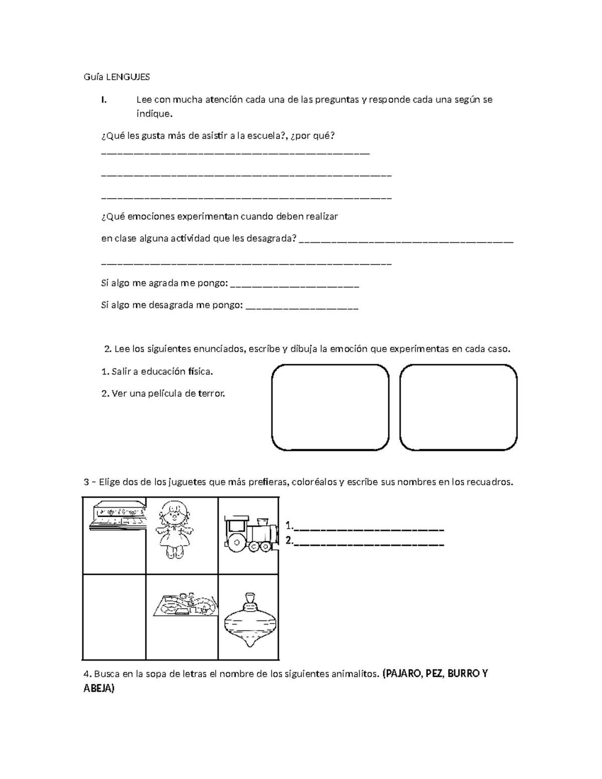 Guía Lengujes 1 TRM Segundo Grado - Guía LENGUJES I. Lee con mucha ...
