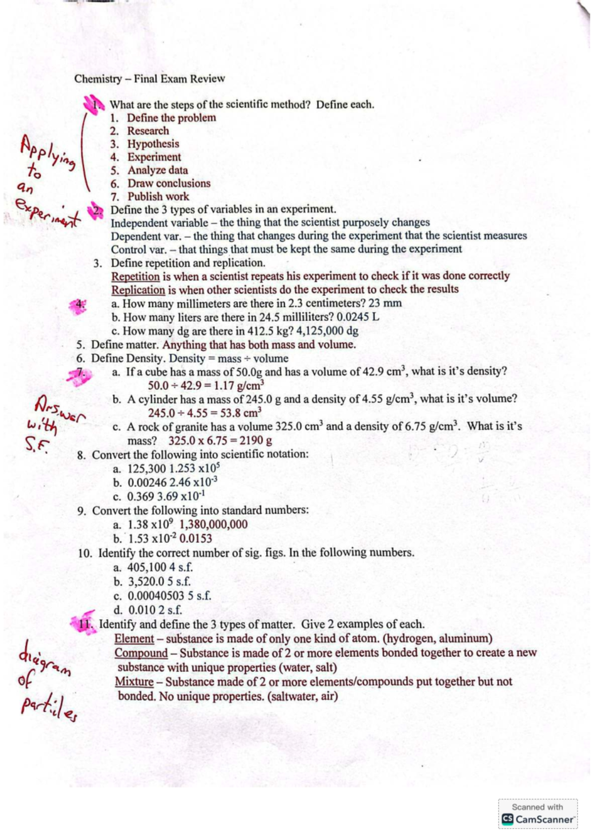 Chemistry EOC Study Guide: Final Exam Review and Key Concepts - Studocu