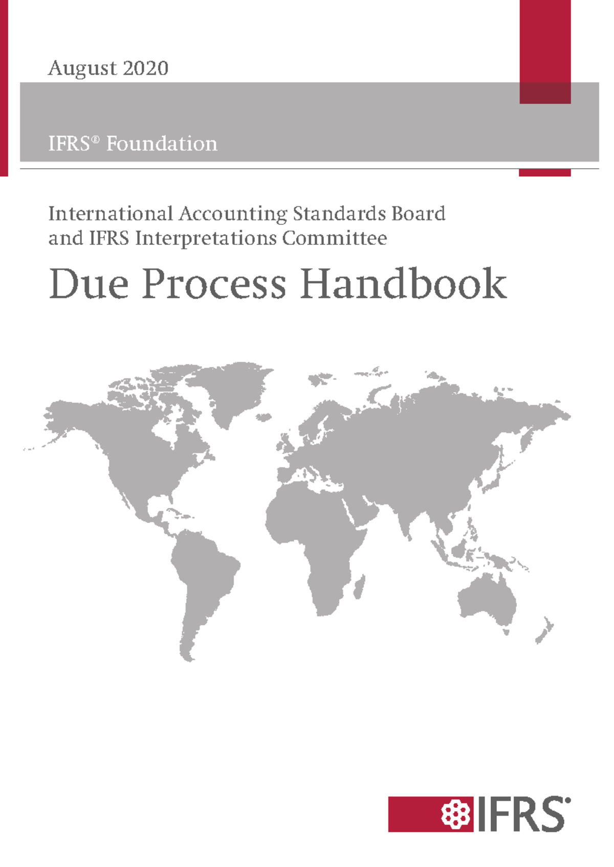 IFRS Foundation Due Process Handbook - August 2020 Edition - Studocu