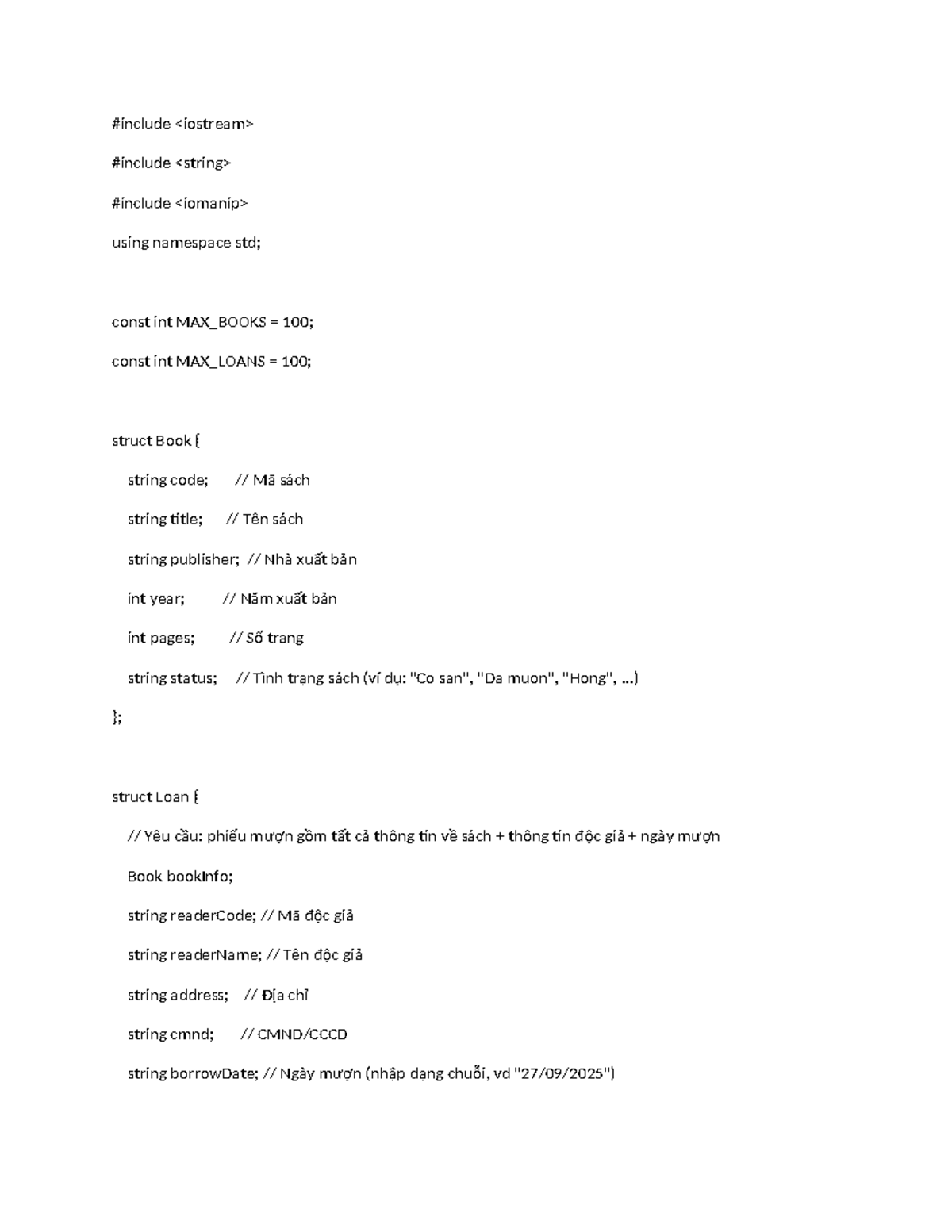 C++ Code for Book Management System (CS101 - Final Project) - Studocu