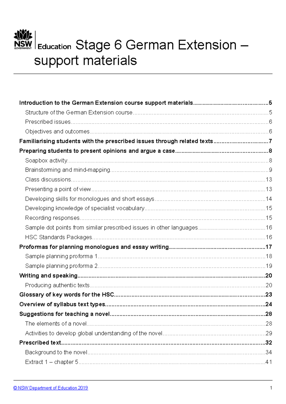 Stage 6 German Extension Course Support Materials Overview - Studocu