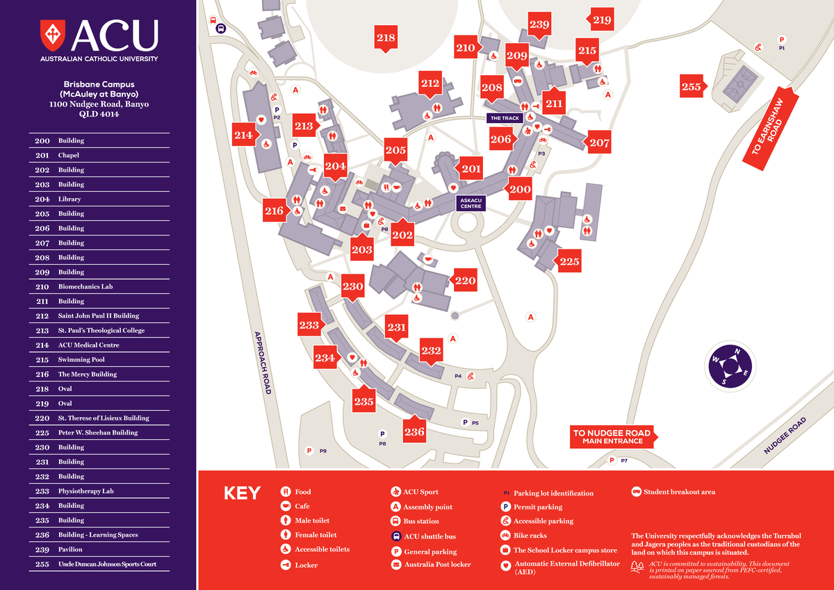 Brisbane Campus Map 2021: Detailed Building & Facility Guide - Studocu
