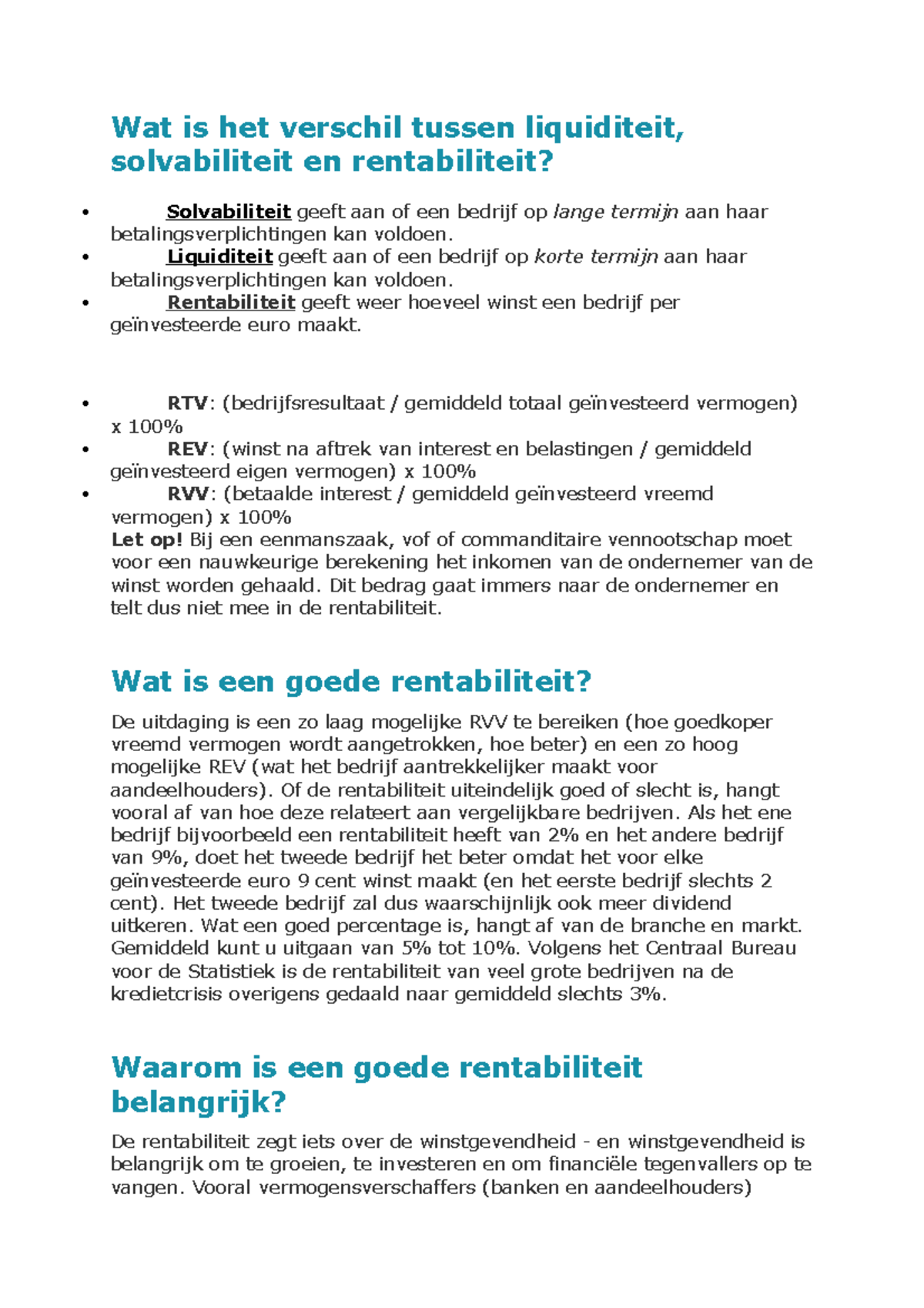 Samenvatting Financieel Management - Wat is het verschil tussen ...