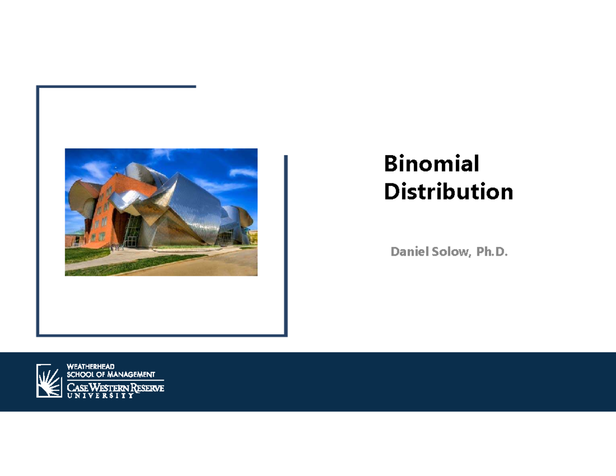 Binomial Distribution & Probabilities - Module 4 Notes - Studocu