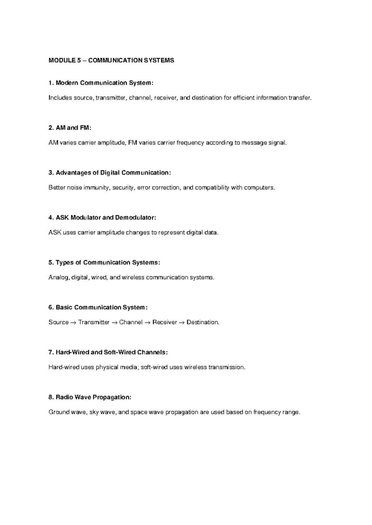 Module 5: Communication Systems Overview and Key Concepts - Studocu