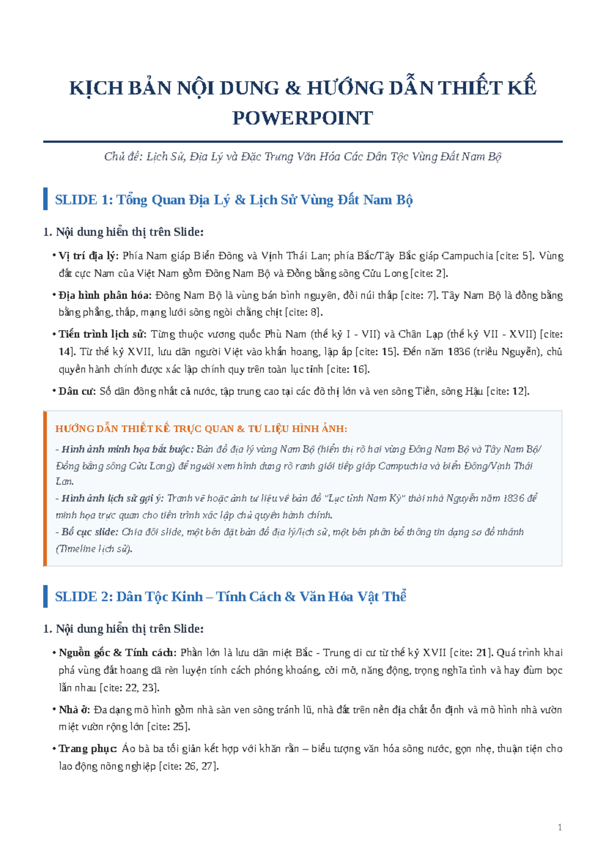 Hướng Dẫn Thiết Kế PowerPoint Về Văn Hóa Nam Bộ - Studocu