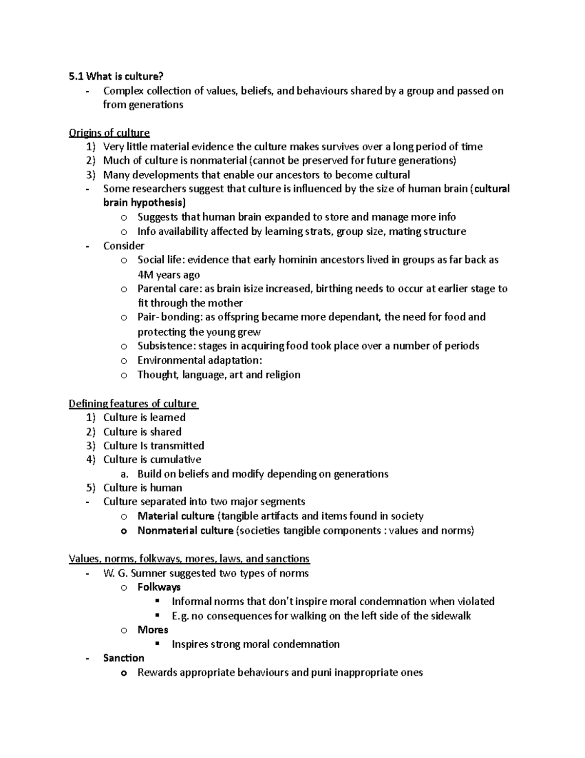 Sociol 101: Examining Culture in Chapter 5 - Definitions and Concepts ...