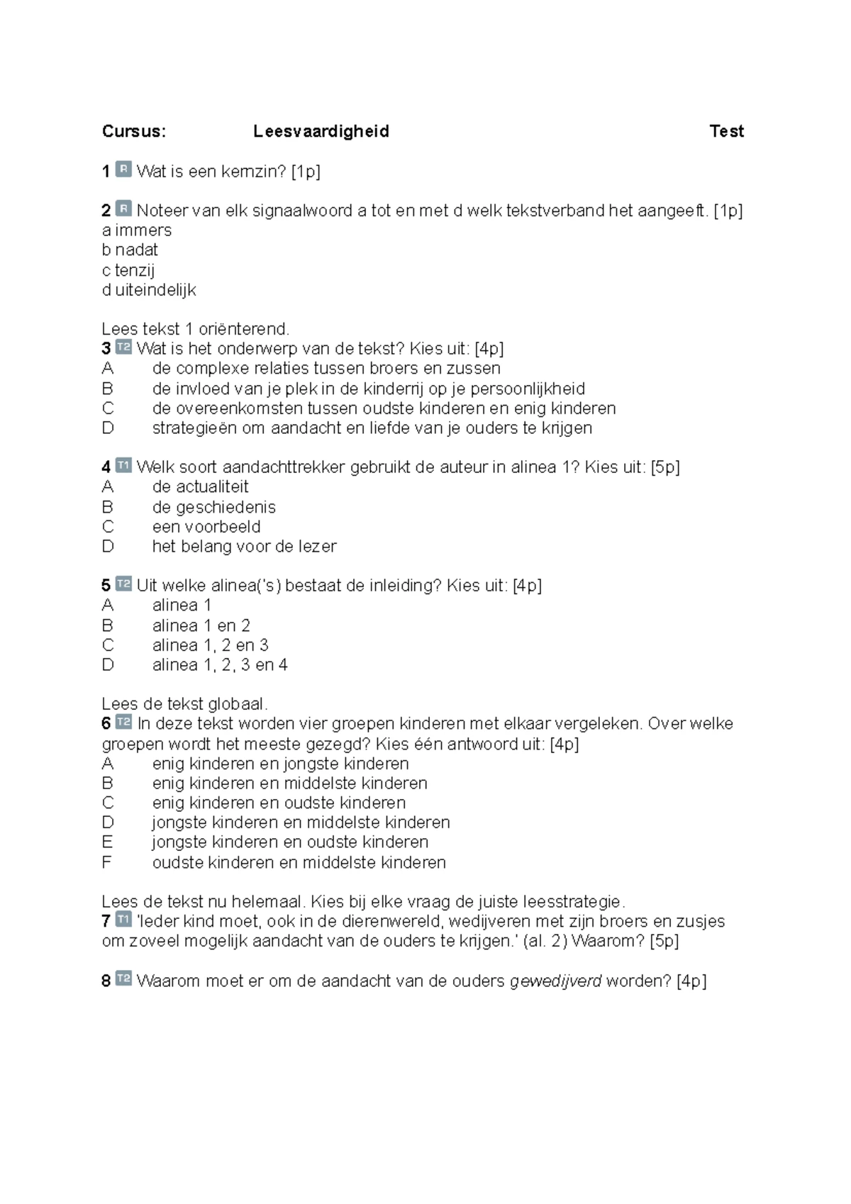 Voorbereiding Toets Taalverzorging: Spelling en Formuleren - Studeersnel