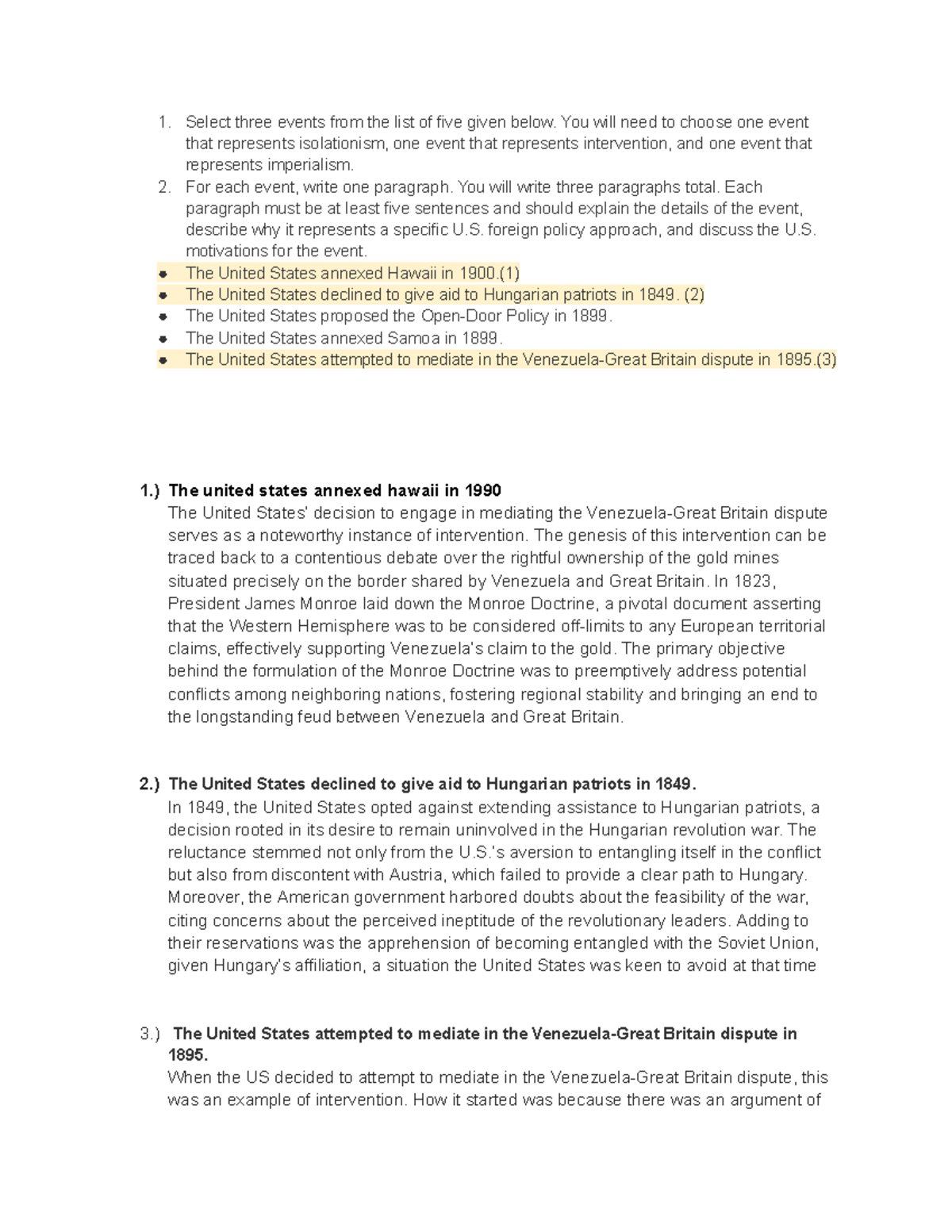 03.01 U.S. Foreign Policy: Isolationism, Intervention, and Imperialism ...