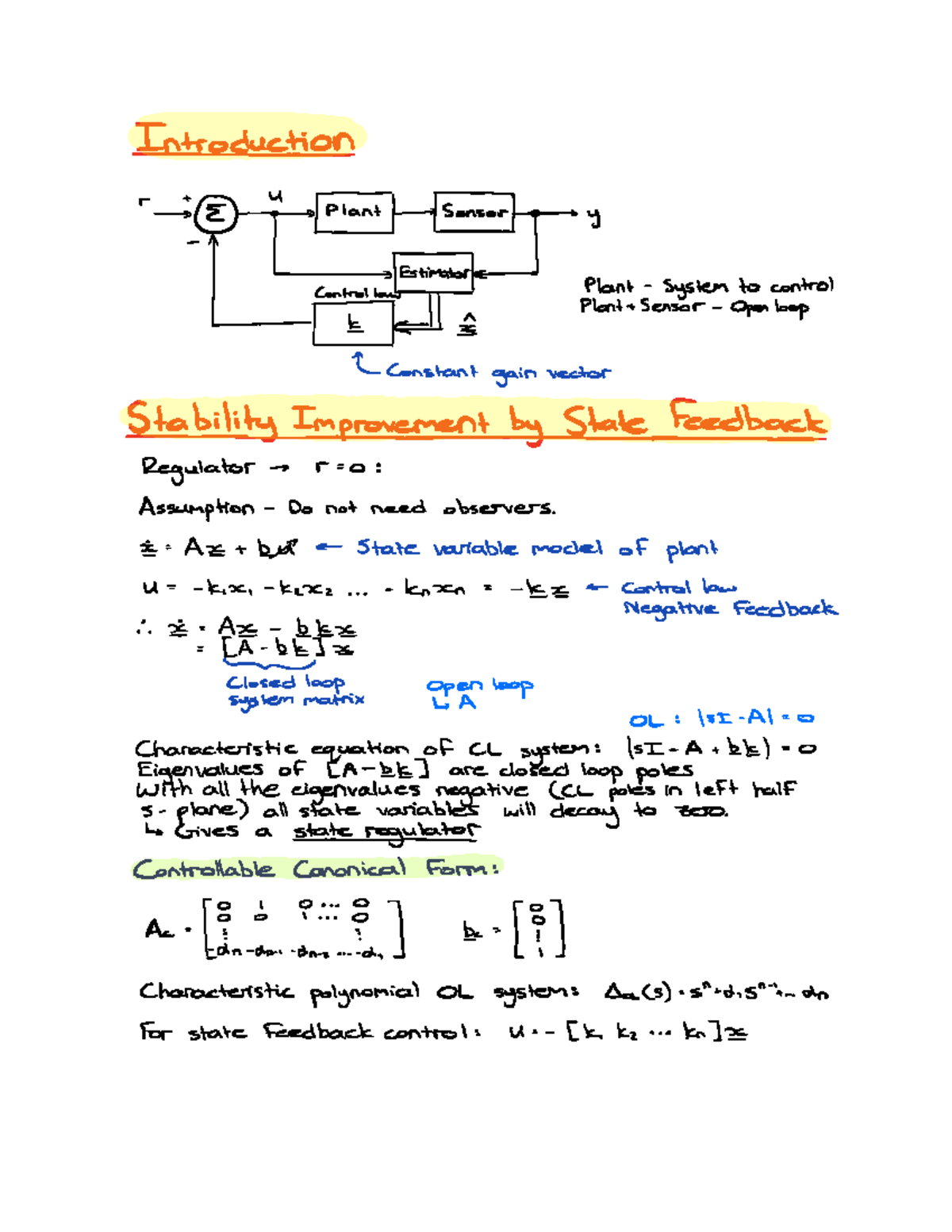 BS344 Chapter 7 - Pole Placement Design and State Observers ...