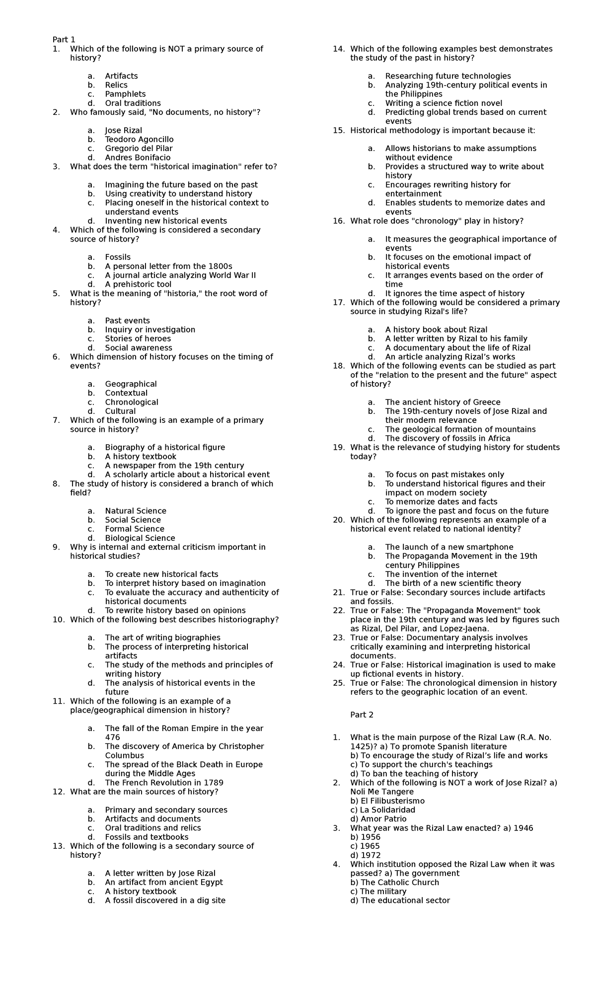 Rizal Midterm Study Guide - Key Concepts & Questions for Exam - Studocu