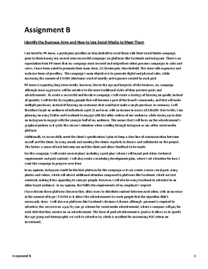 Unit 3 Assignment 1 - BTEC Extended Certificate In IT: Unit 3 Using a Social Media in Business ...