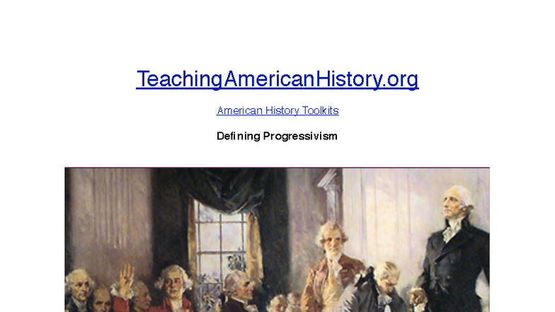 Defining Progressivism: A Lesson Plan for US History (APUSH) - Studocu