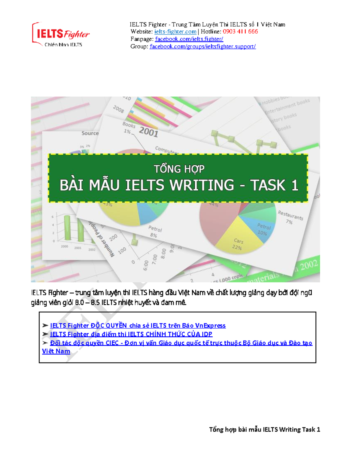 IELTS Writing Task 1: Sample Reports & Analysis from IELTS Fighter ...