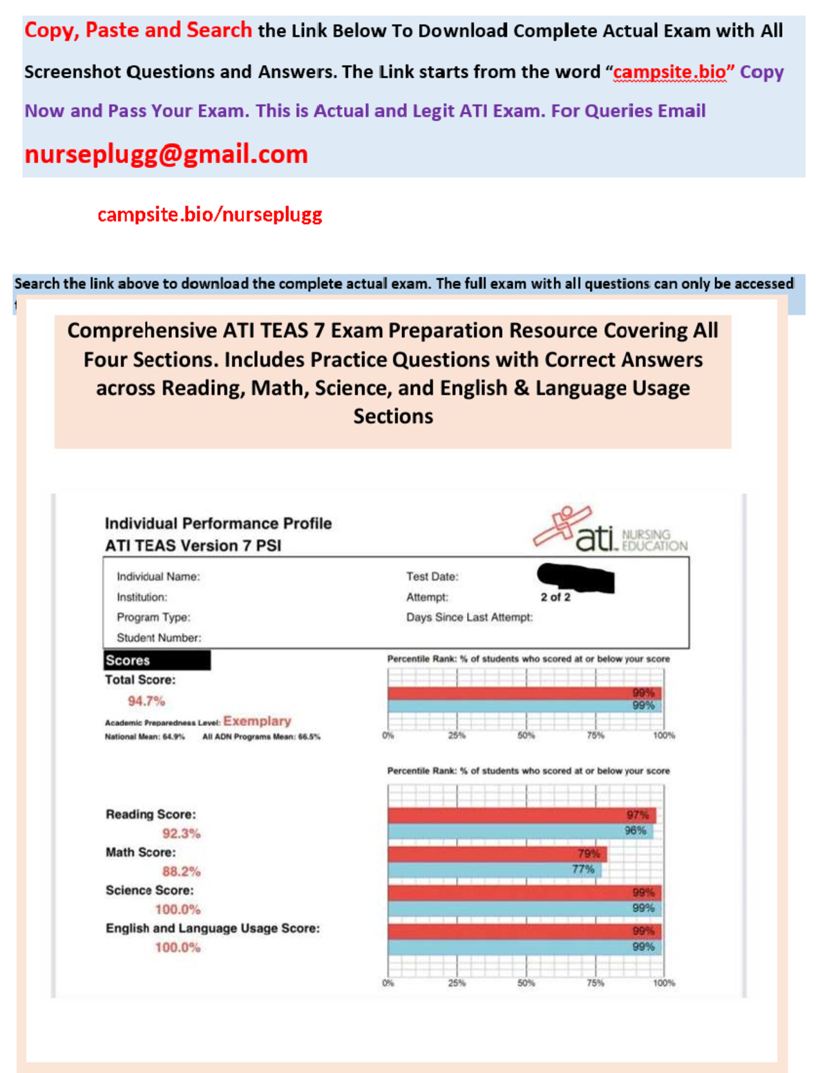 ATI TEAS 7 Exam 2026: Reading, Math, Science, English Q&A for 95% ...