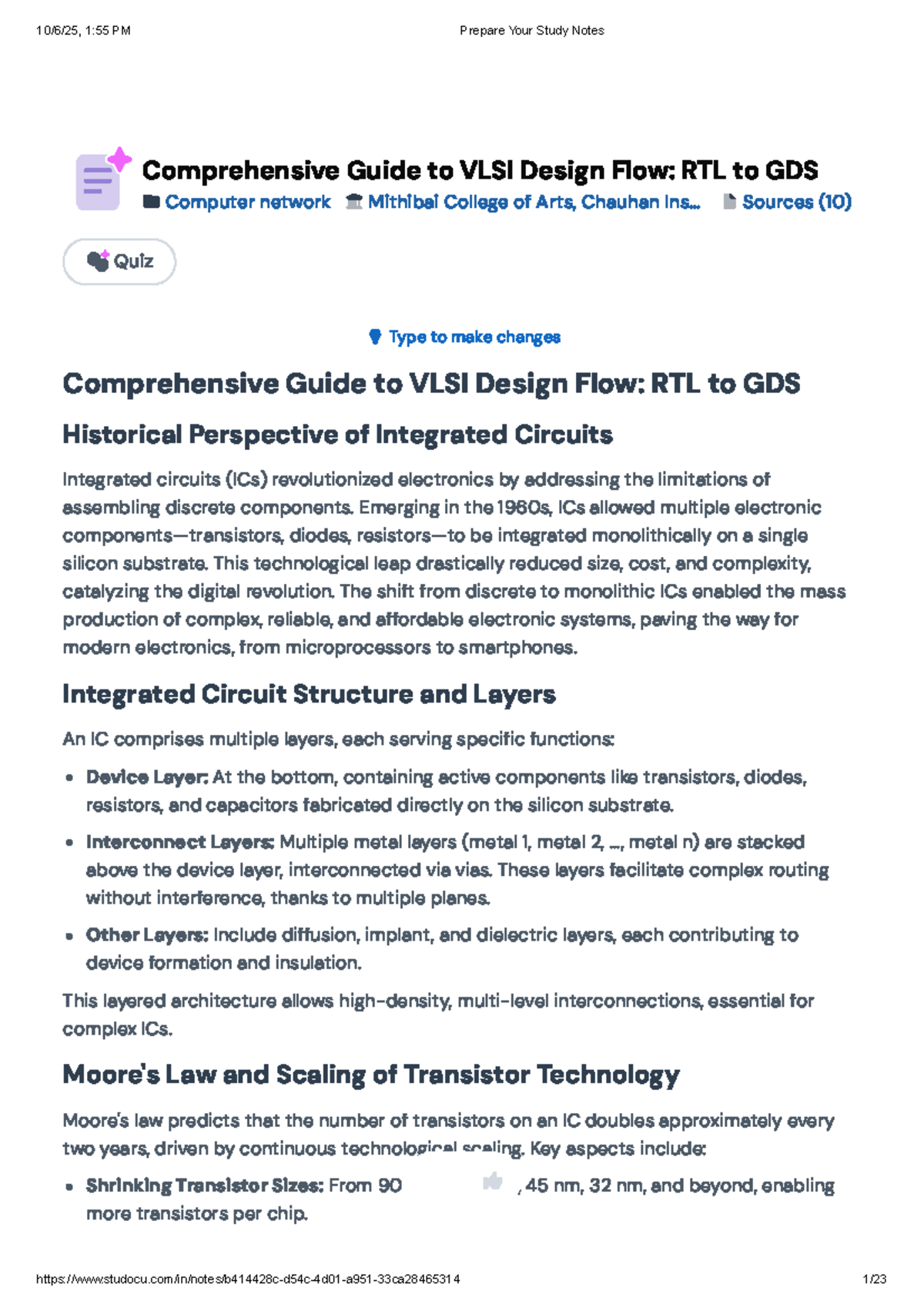 Comprehensive VLSI Design Flow Guide: RTL to GDS (Course Code: VLSI101 ...