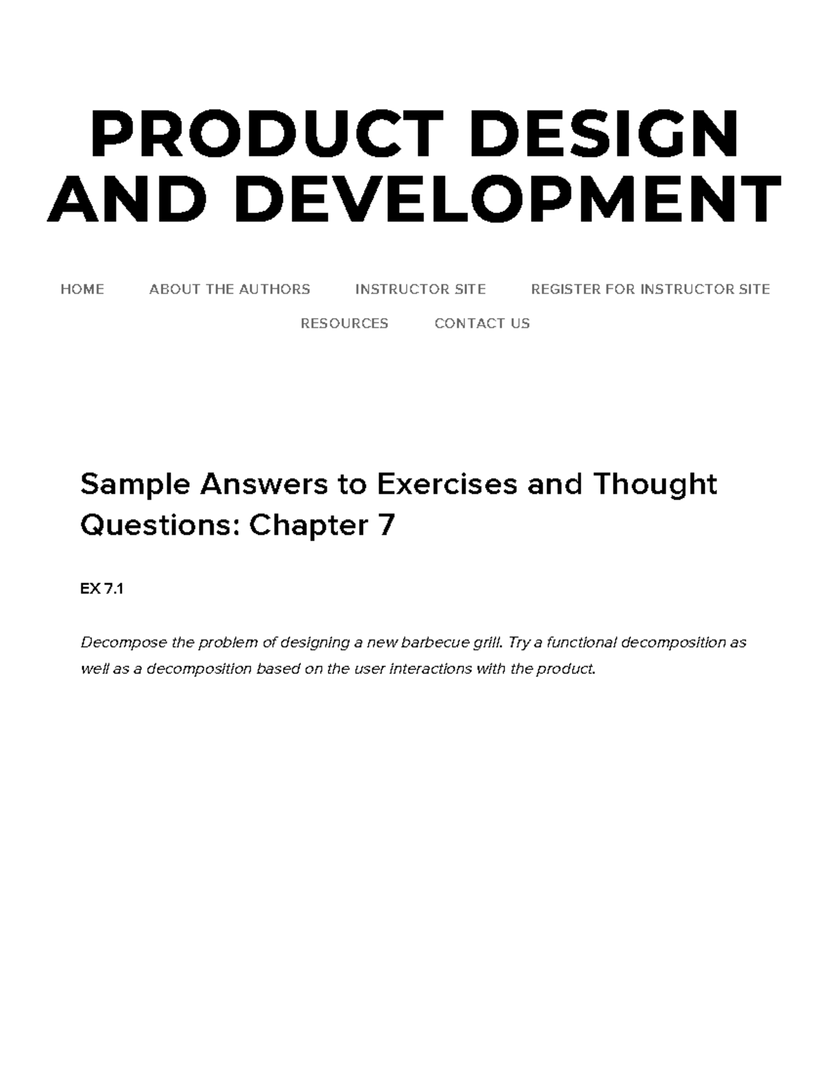 Solutions-07: Functional Decomposition in Product Design & Development ...