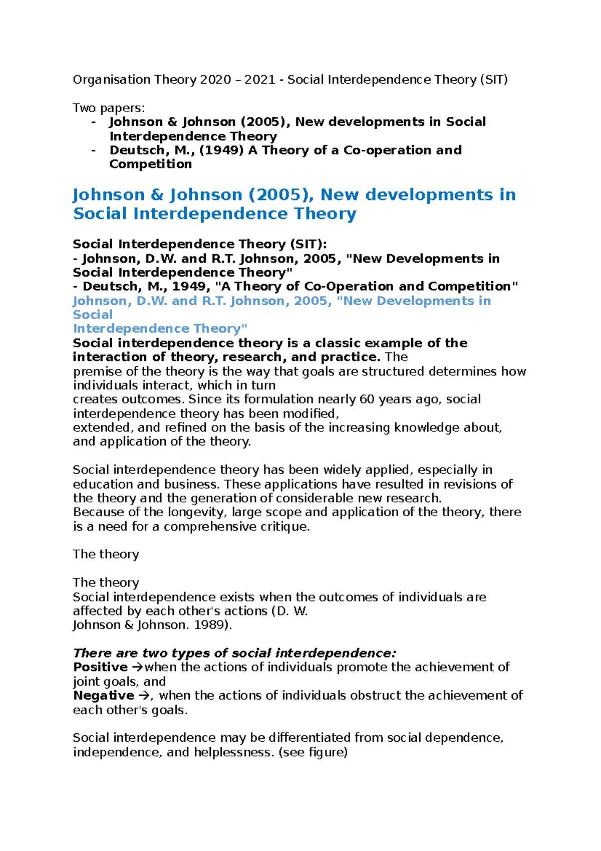 SIT: Comprehensive Analysis of Social Interdependence Theory in 2021 ...
