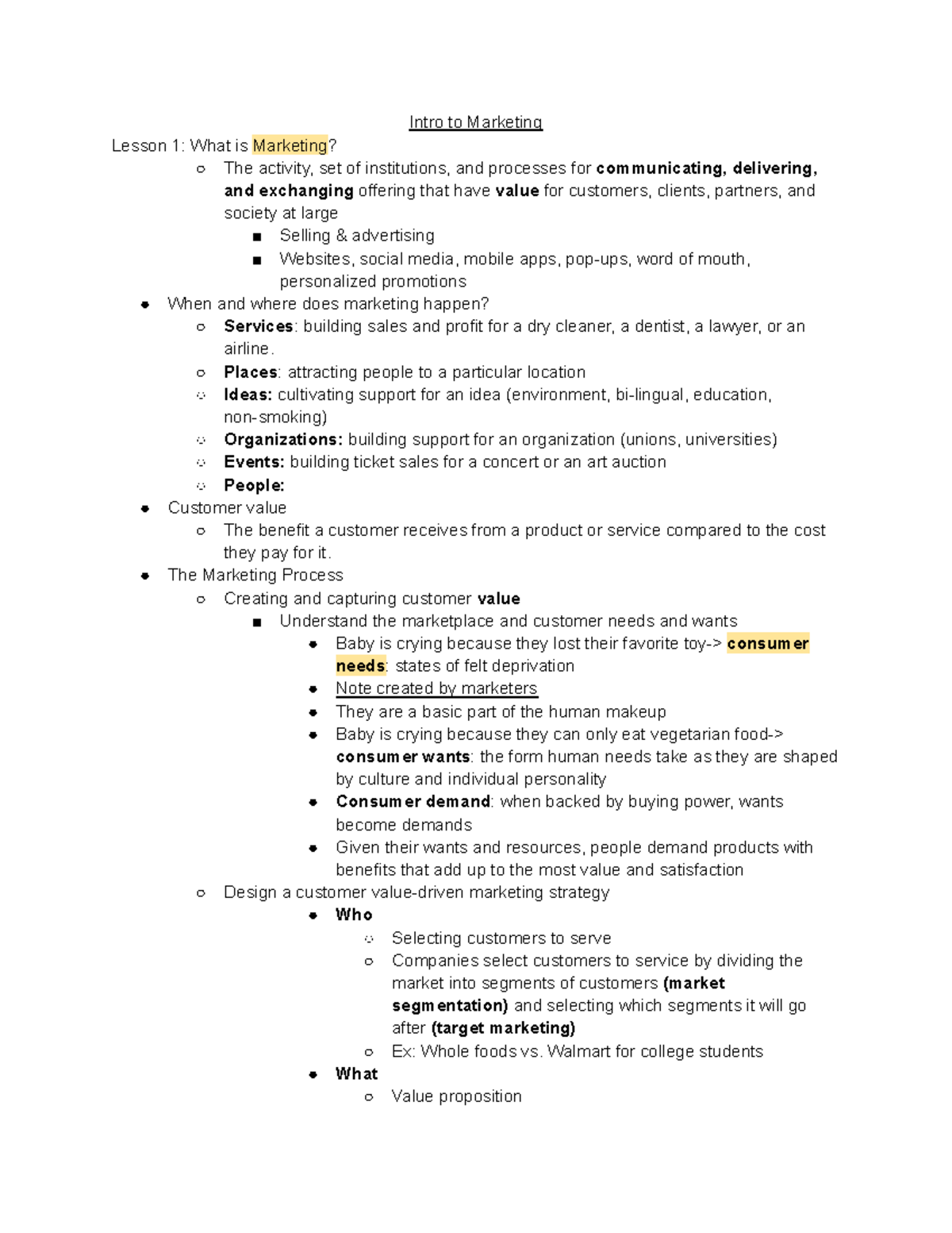 Intro to Marketing Concepts and Strategies - Marketing 101 Lecture ...