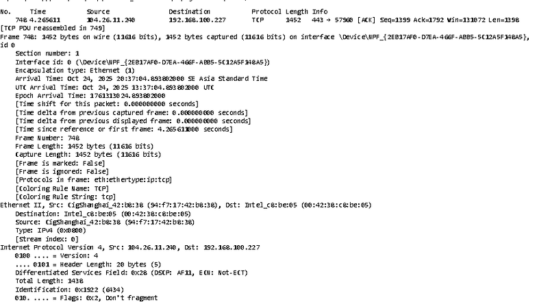 TCP Packet Analysis: 1471 Packets Captured (Hhh) - Studocu