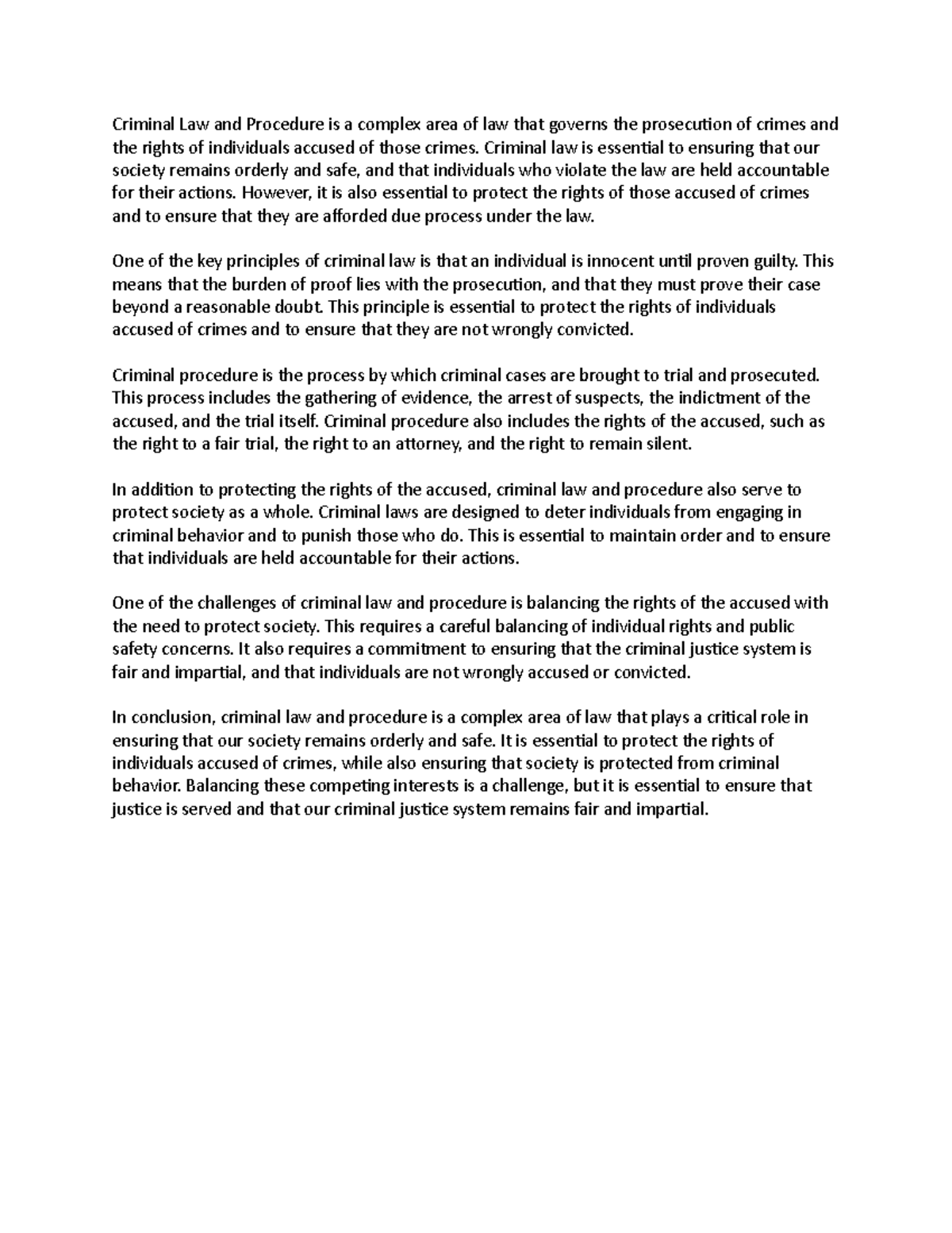 Criminal Law & Procedure Overview: Rights, Principles, & Challenges ...