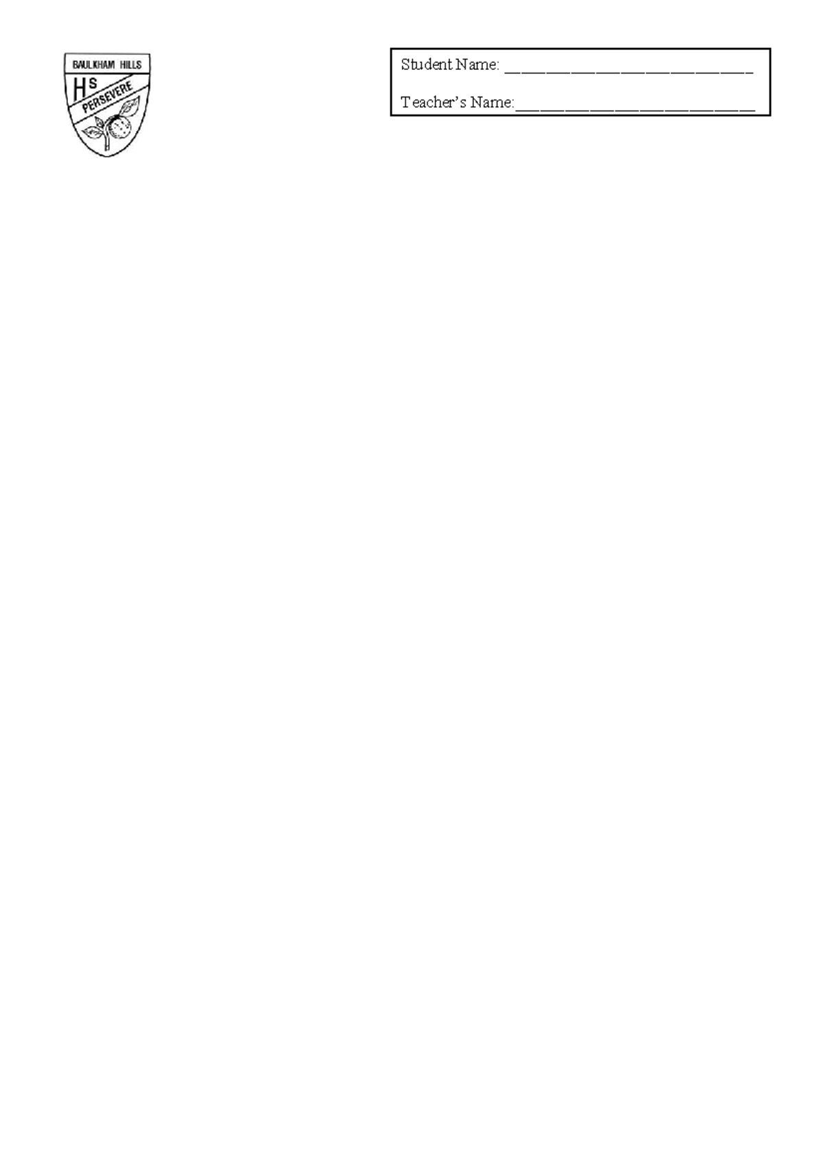 2023 Year 10 Commerce Half Yearly Exam - Baulkham Hills High School - Studocu