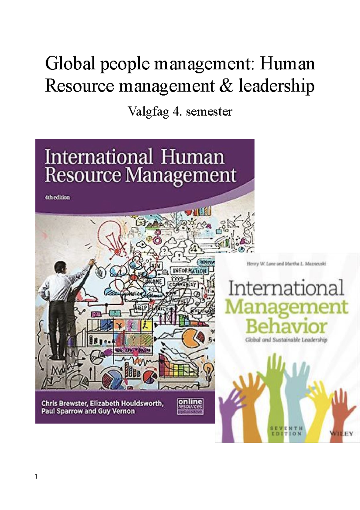 Global People Management: HRM Insights for International Success - Studocu