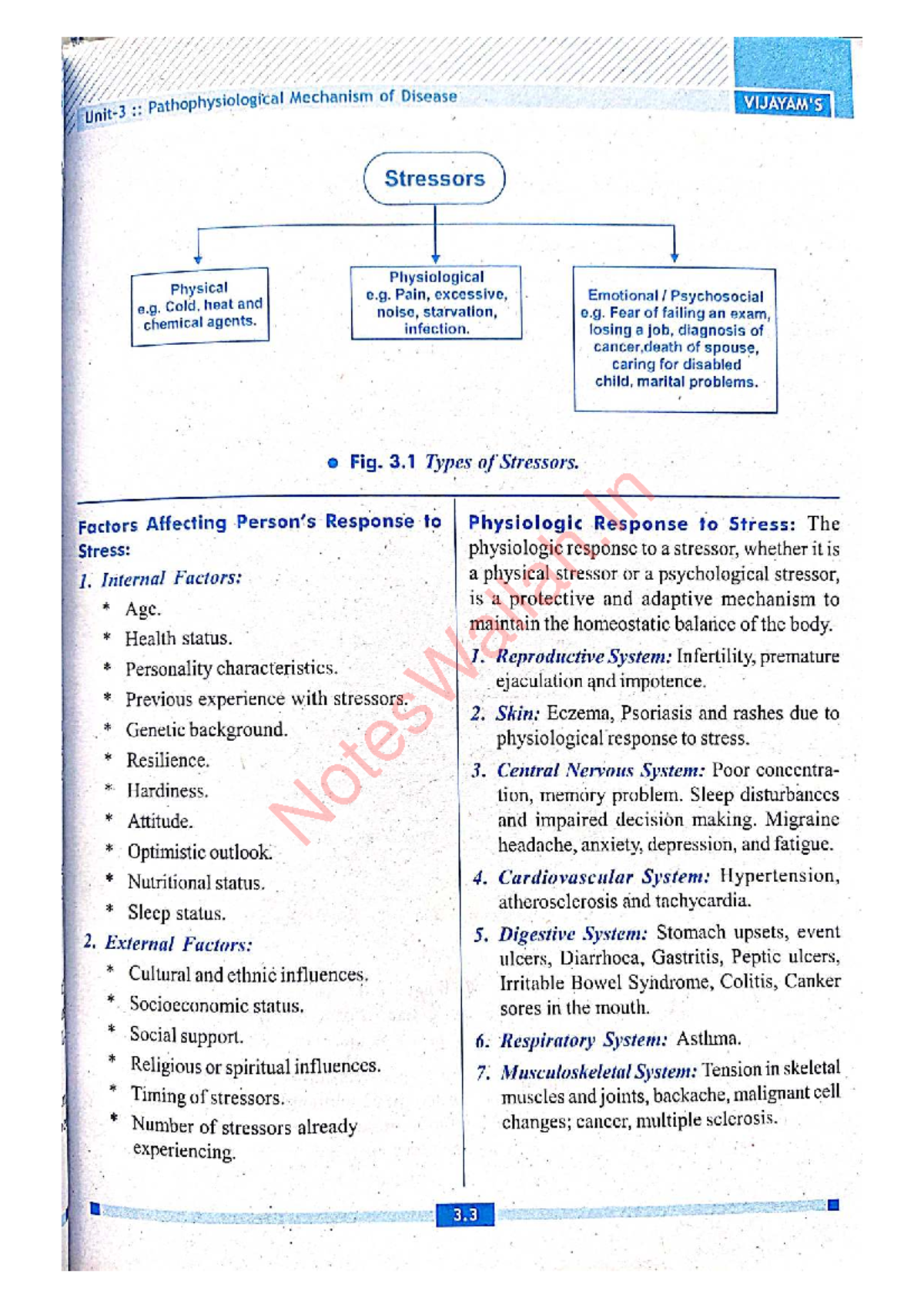 Unit-3: Pathophysiological Mechanisms of Disease and Stress Responses ...