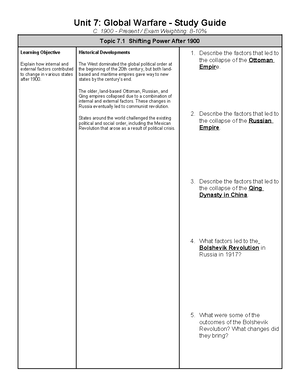 AP World HRG Unit 8 Noteguide Answers - UNIT 8: Cold War and ...