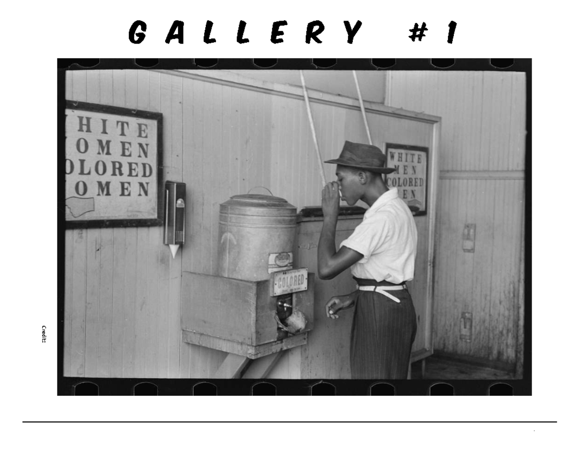 GALLERY HISTORY: Jim Crow Walk Stations for American & World History ...