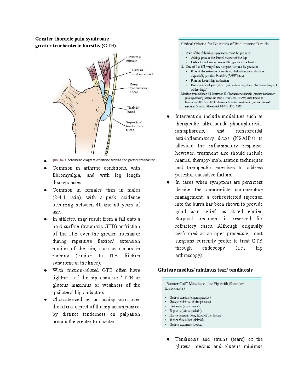 Hip Conditions Overview: Greater Trochanteric Bursitis and More (PT 101 ...